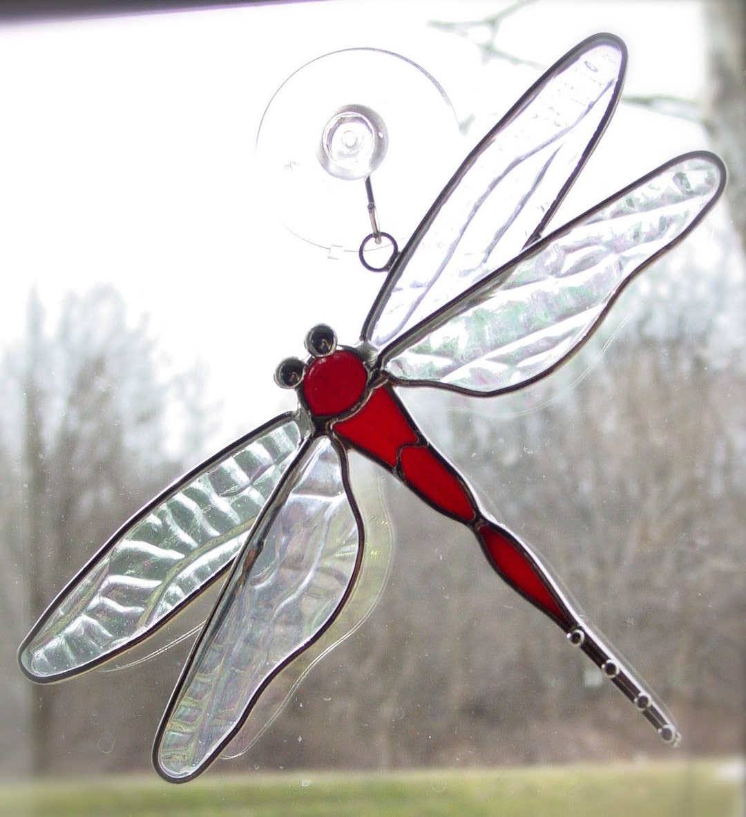 Bright Red Dragonfly - Etsy