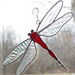 Bright Red Dragonfly | Etsy