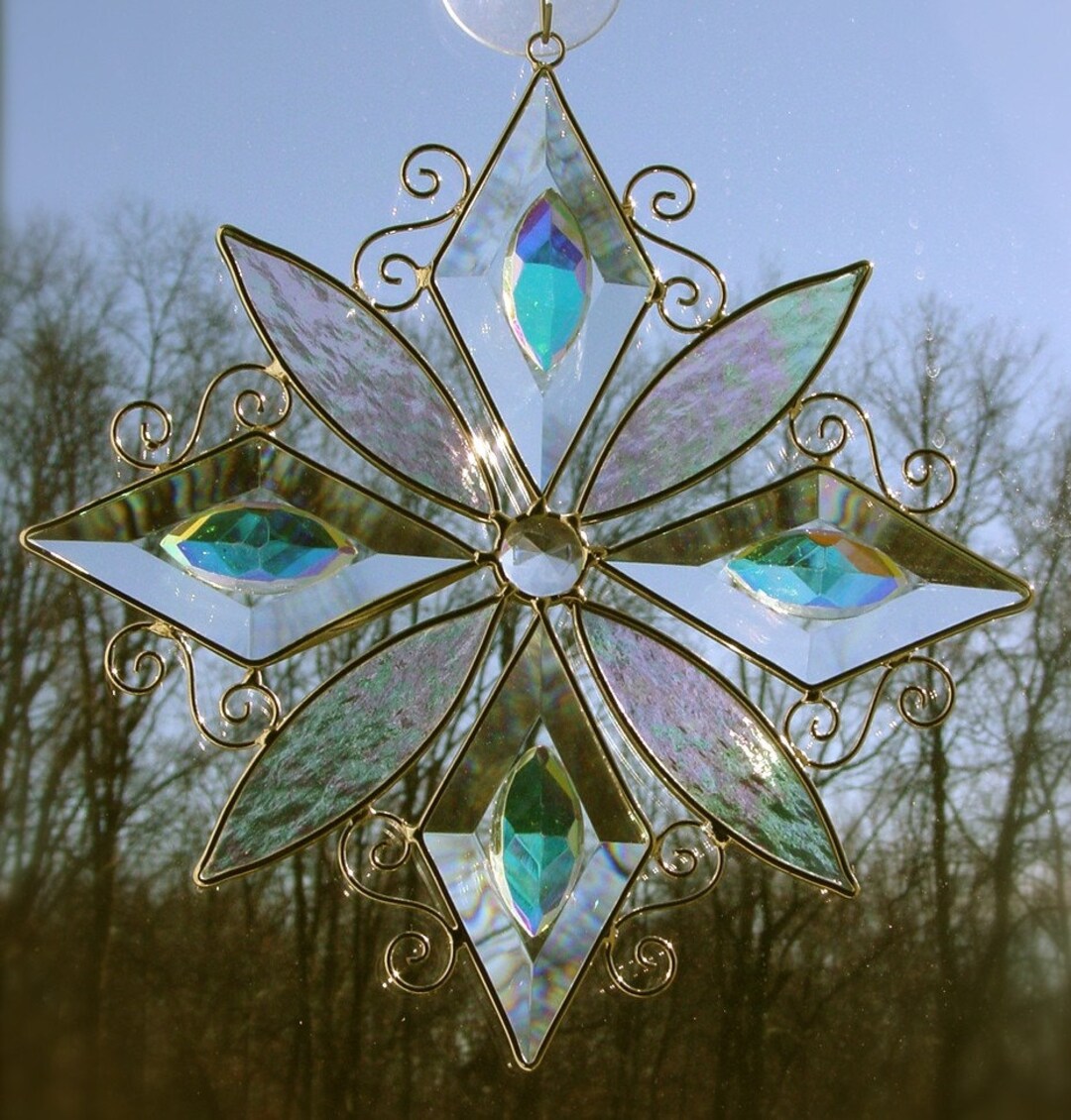 Snowflake , Winter, Textured Glass, - Etsy