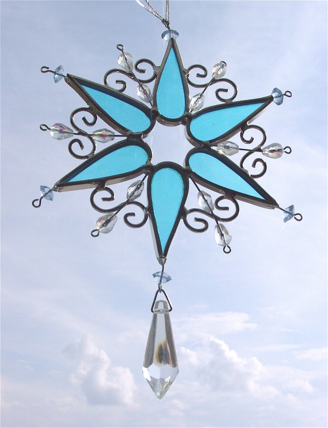 Aqua Snowflake - Etsy