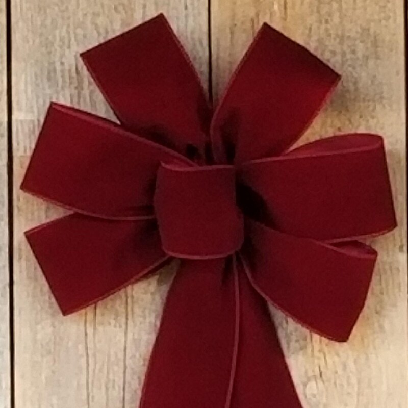 Burgundy Christmas Bows - Etsy