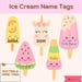 Summer Editable Name Tags , Ice Cream Name Tags , Cubby Name Tags ...
