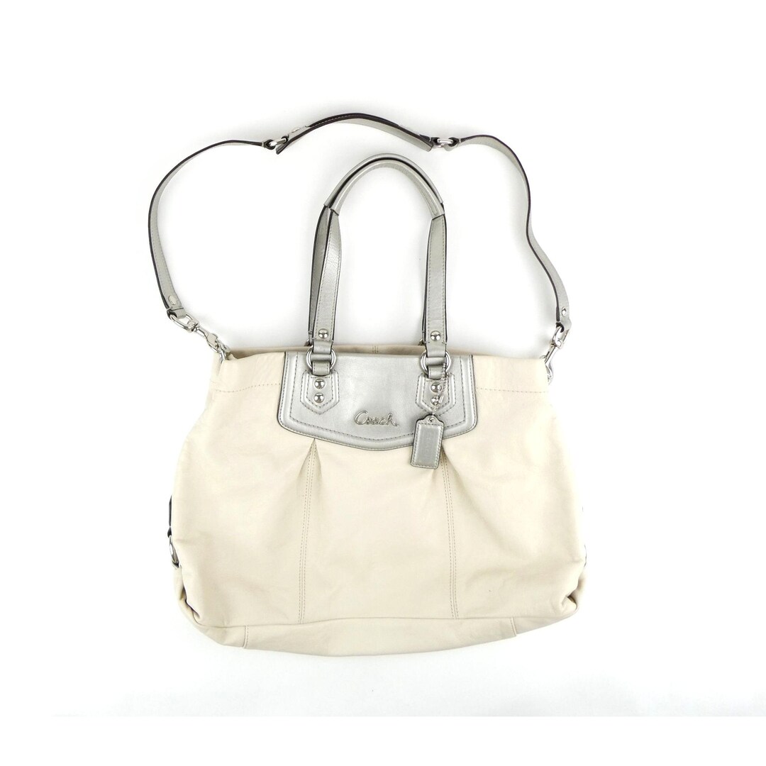 Coach Ashley Chalk Silver Leather Crossbody Purse F19243 - Etsy