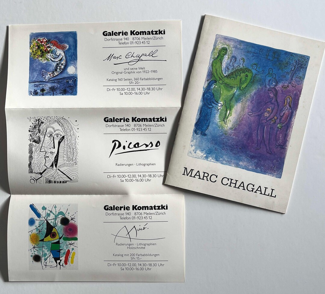 MARC CHAGALL Art Catalog 1985,french Art Book,vintage Art Book ...