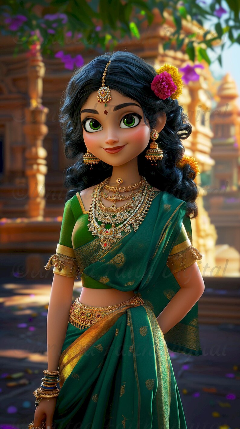 Divine Grace Wallpaper – Andal Bhakti Art for Ios & Android | South ...