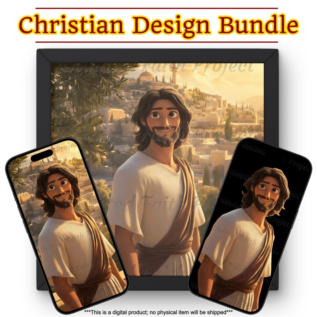 Jesus Christ Design Bundle, Ios & Android Wallpaper, Instant Download ...