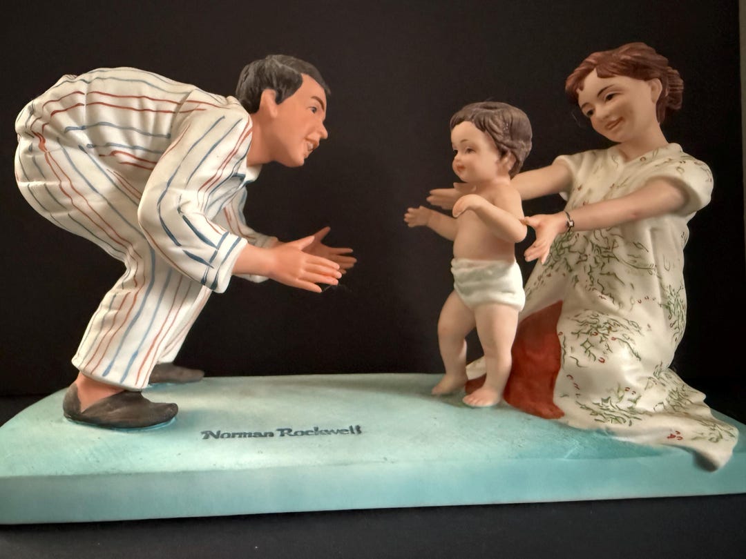 Vintage Norman Rockwell Figurine "baby's First Step" - From 1979 the ...