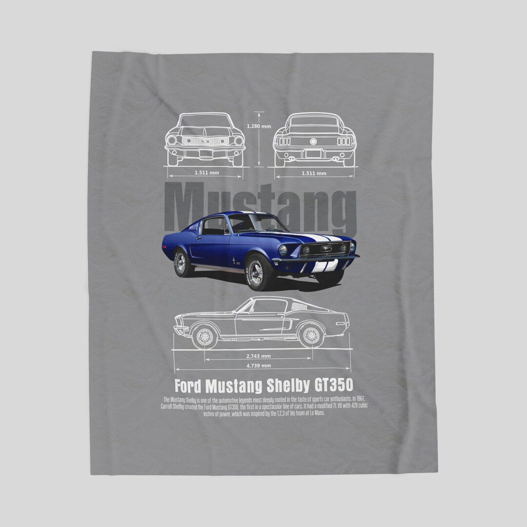 Ford Mustang GT350 Plush Blanket: Automotive Decor, Car Lover Gift - Etsy