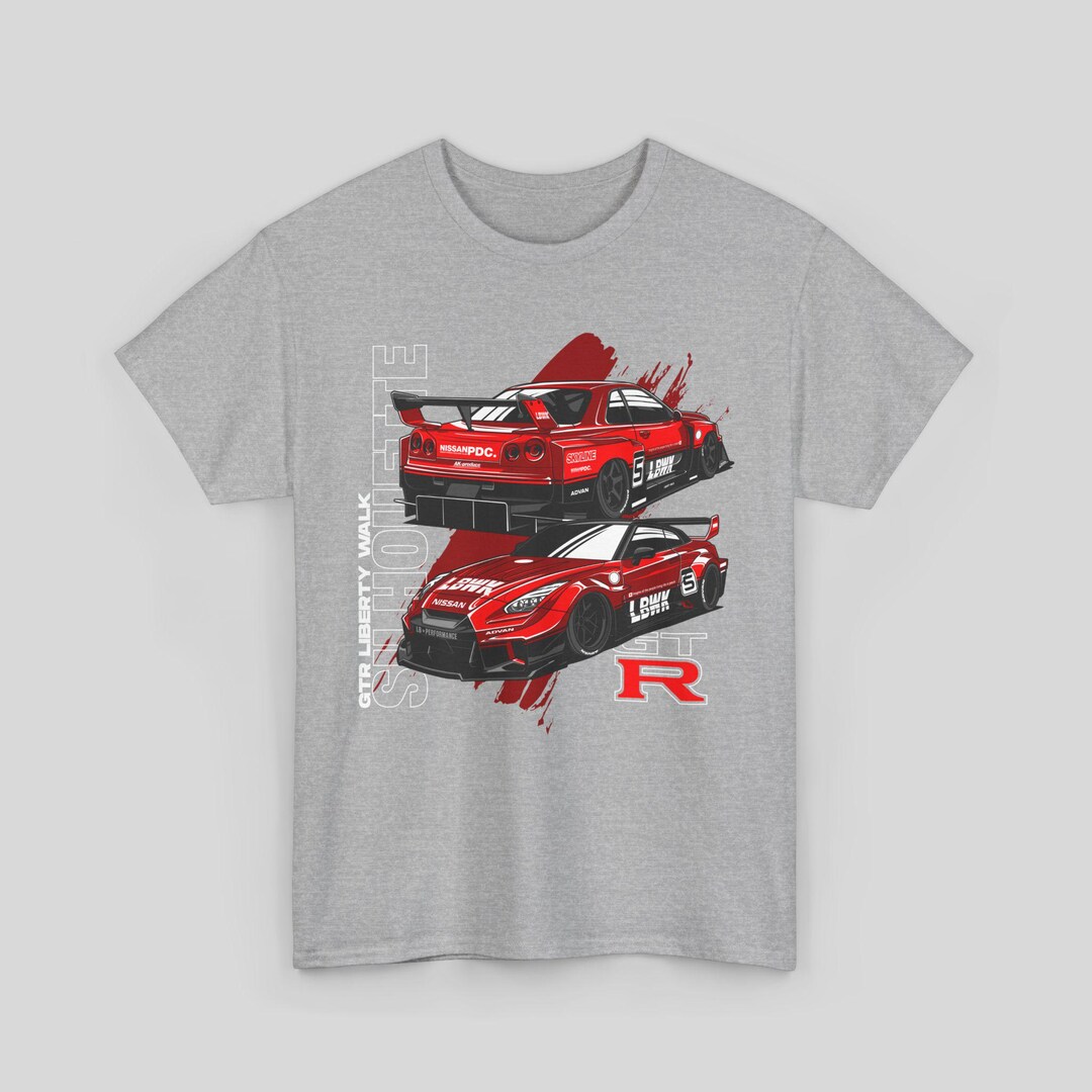 Red Skyline GT-R Illustration Tee | JDM Sports Car Racing Graphic - Etsy