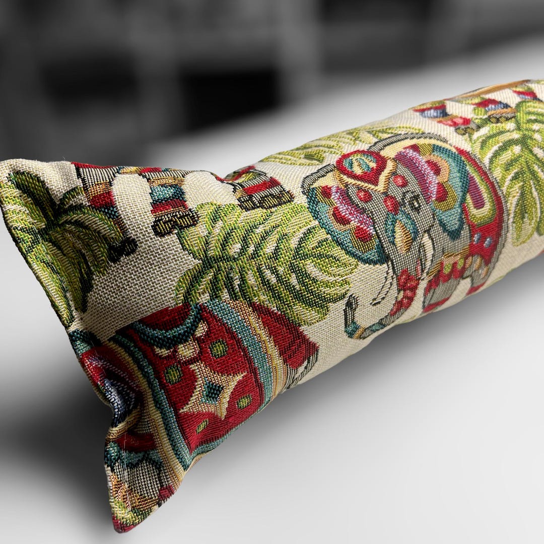 Elephant Tapestry Heavy Draught Excluder – 70-200cm, Weighted Draft ...