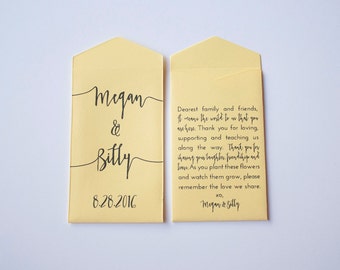 DIY Grey Custom Seed Packet Wedding Favors Many Colors - Etsy
