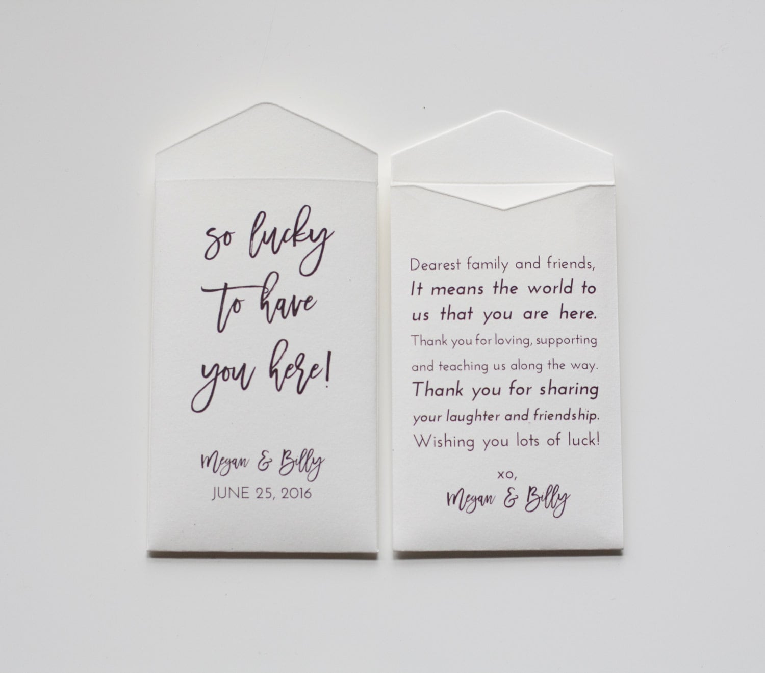 DIY Custom Kraft Lottery Ticket Wedding Favor Packet Envelopes | Etsy