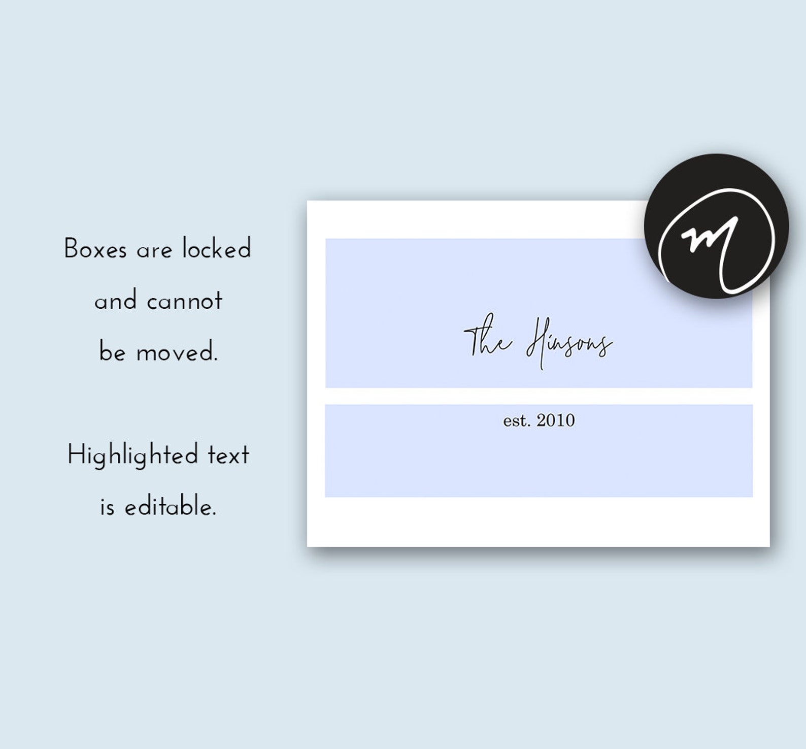 Editable PDF Name Established Sign Printable Last Name Sign - Etsy