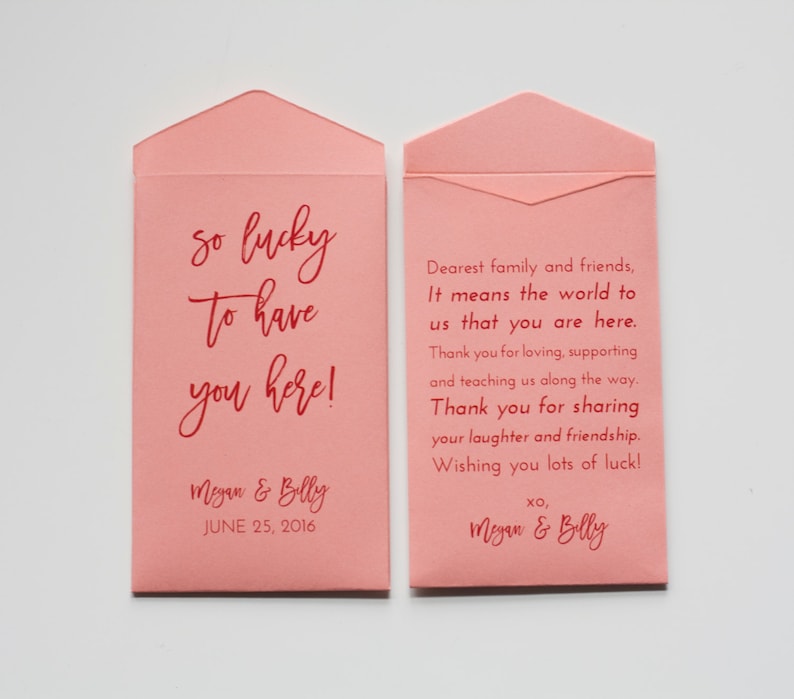 DIY Custom Kraft Lottery Ticket Wedding Favor Packet Envelopes | Etsy