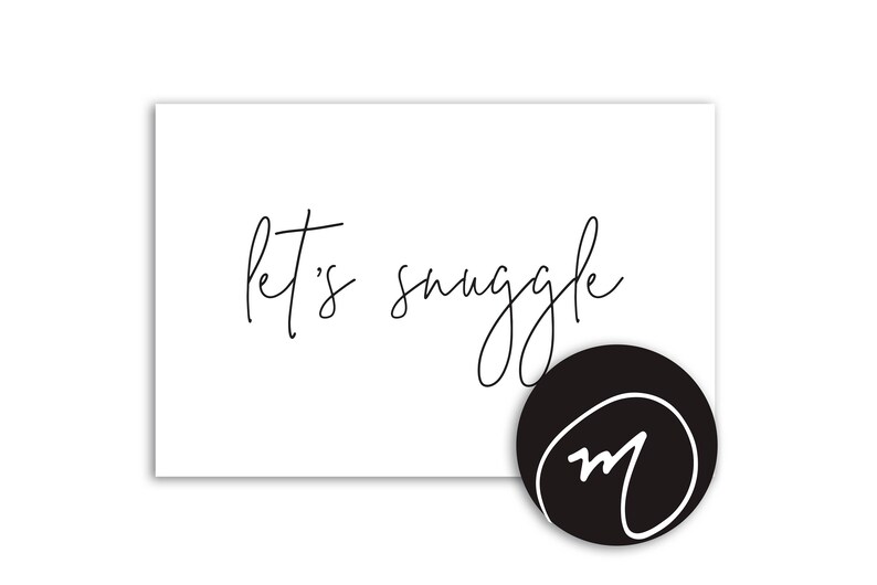Let's Snuggle Downloadable Sign Let's Snuggle Decor | Etsy