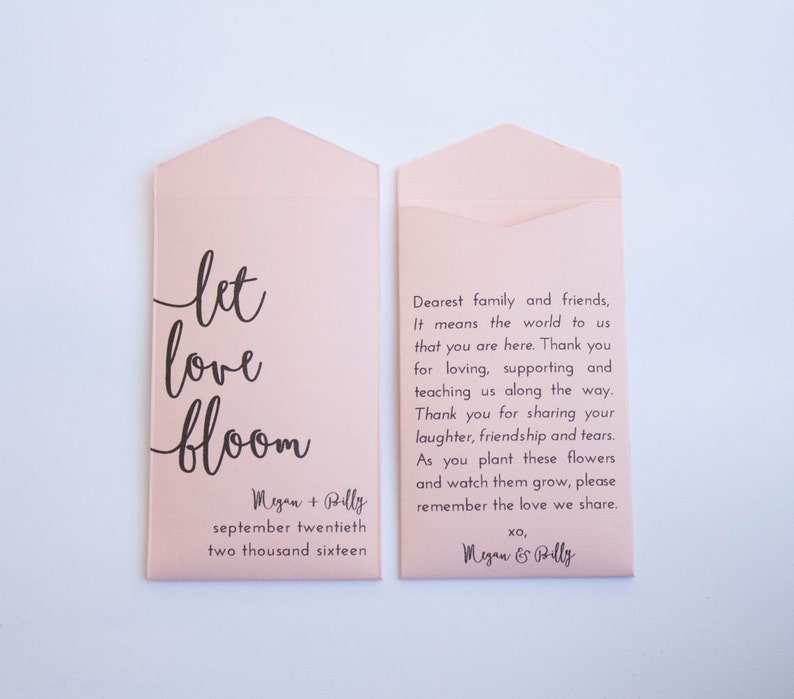 DIY 50 Let Love Bloom Custom Seed Packet Wedding Favors | Etsy