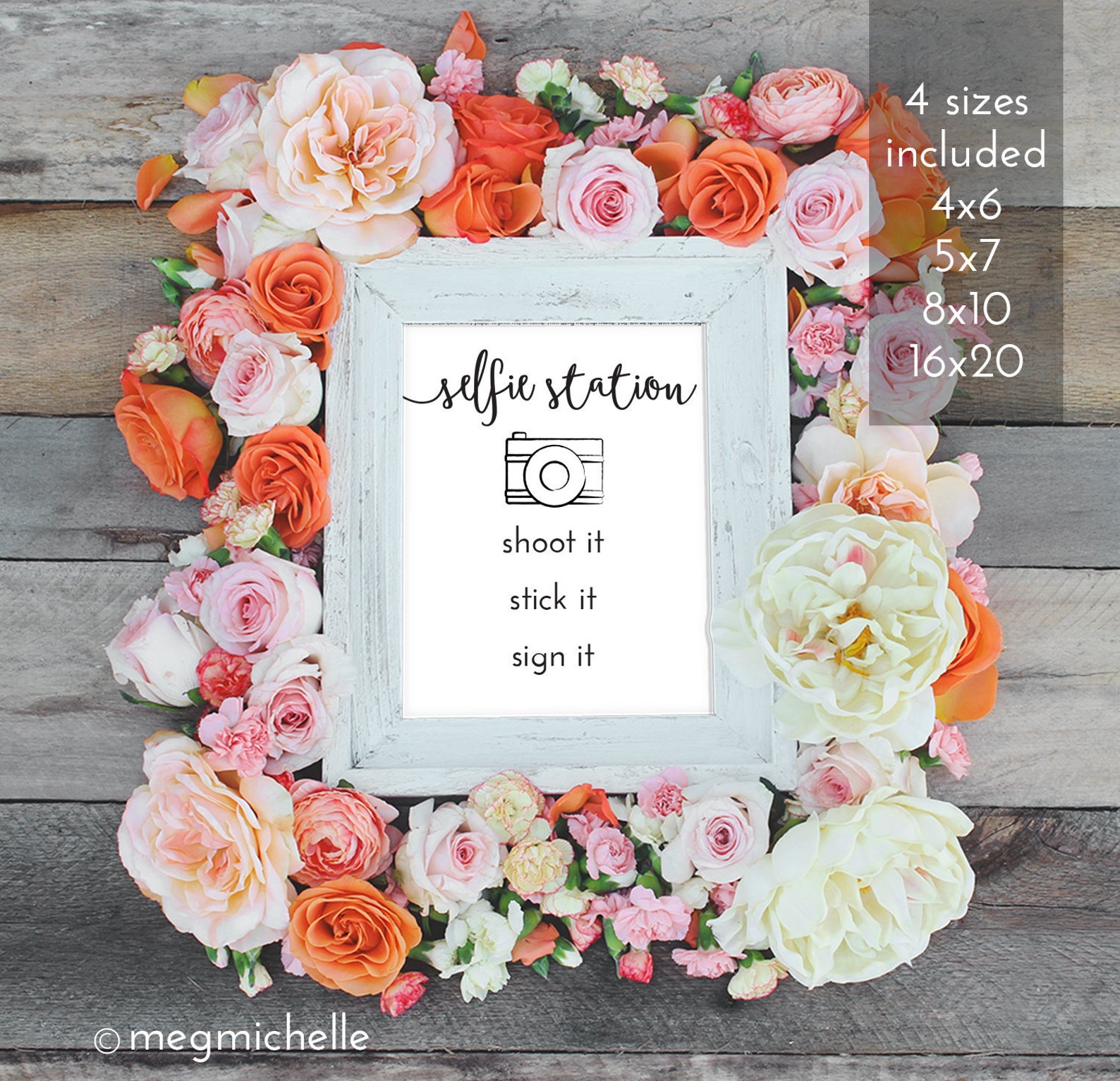 Selfie Station Wedding Sign Printable Photo Booth Wedding Sign | Etsy