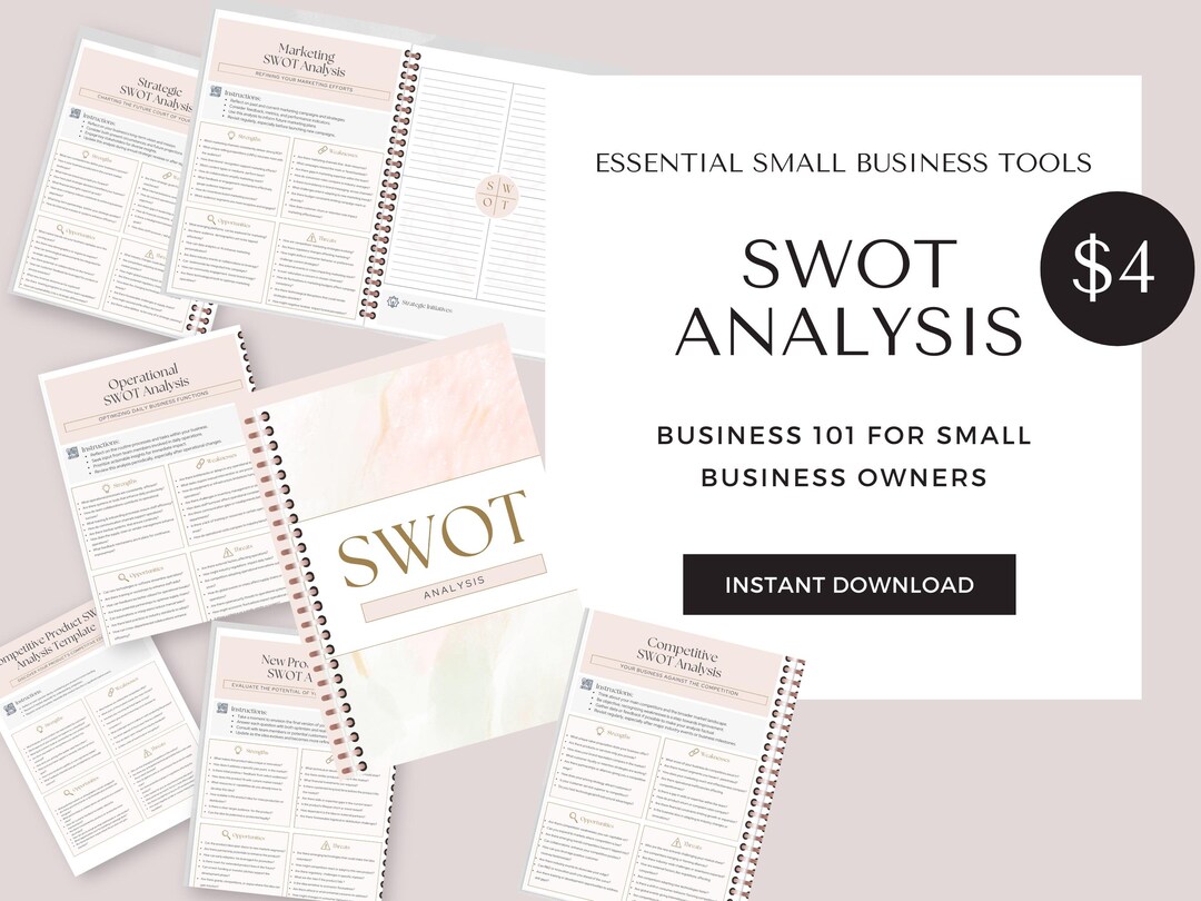 SWOT Analysis Workbook | Editable Canva Template | Upload to Goodnotes ...