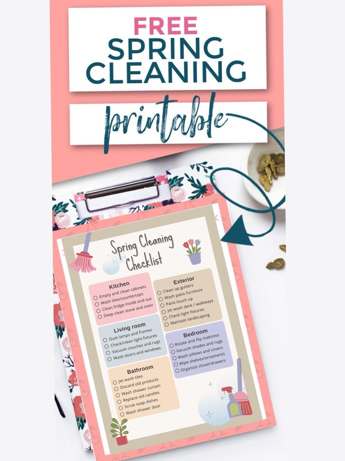 Ultimate Spring Cleaning Checklist | Printable & Digital Organizer ...