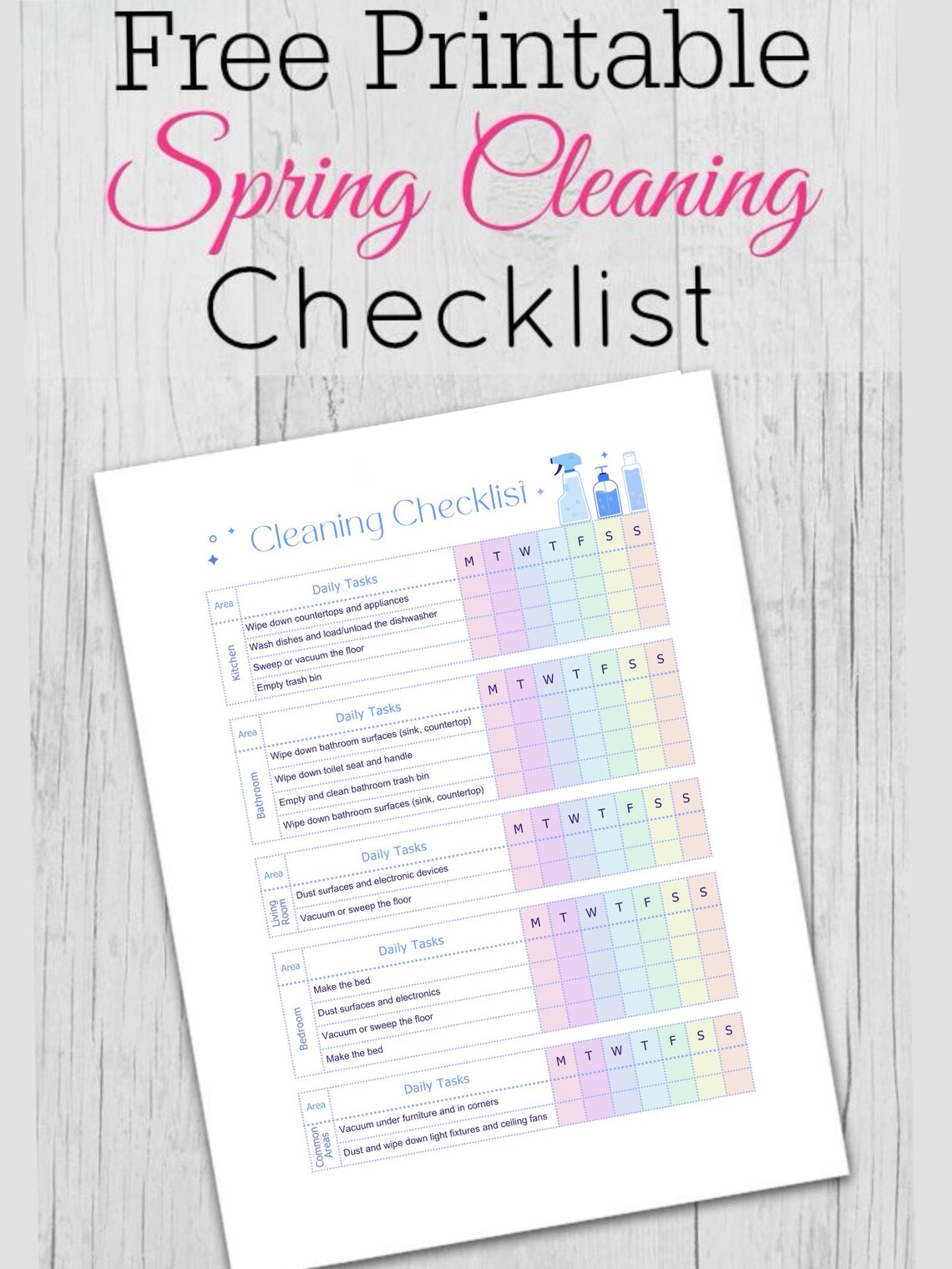 Ultimate Spring Cleaning Checklist | Printable & Digital Organizer ...
