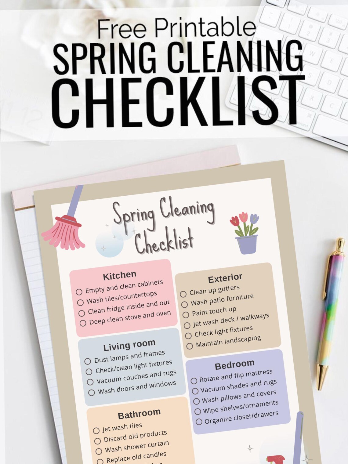 Ultimate Spring Cleaning Checklist | Printable & Digital Organizer ...