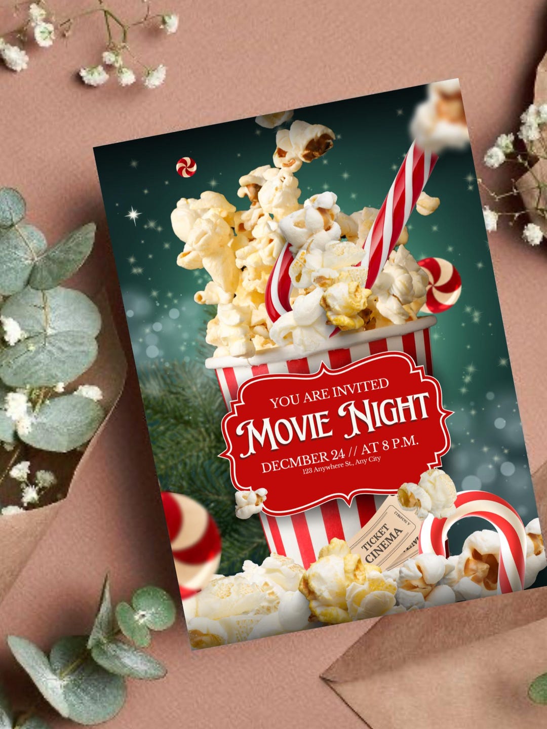 Cozy Christmas Movie Night Kit Digital Download Printable Planner ...