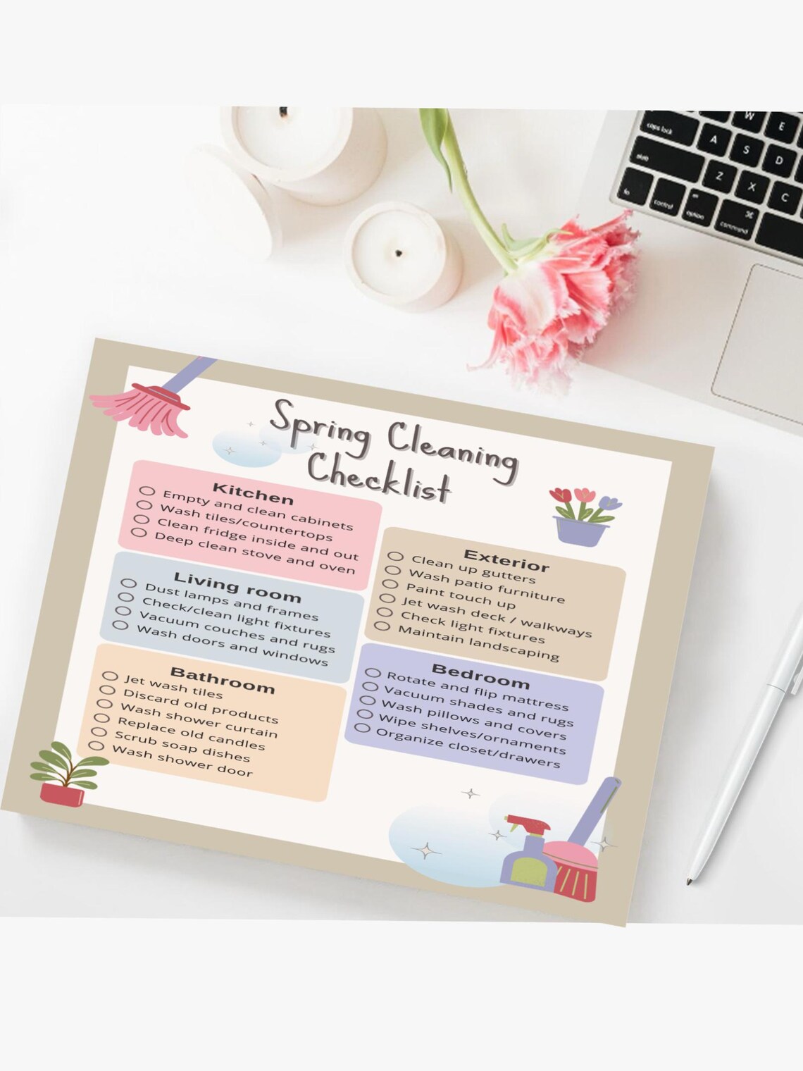 Ultimate Spring Cleaning Checklist | Printable & Digital Organizer ...