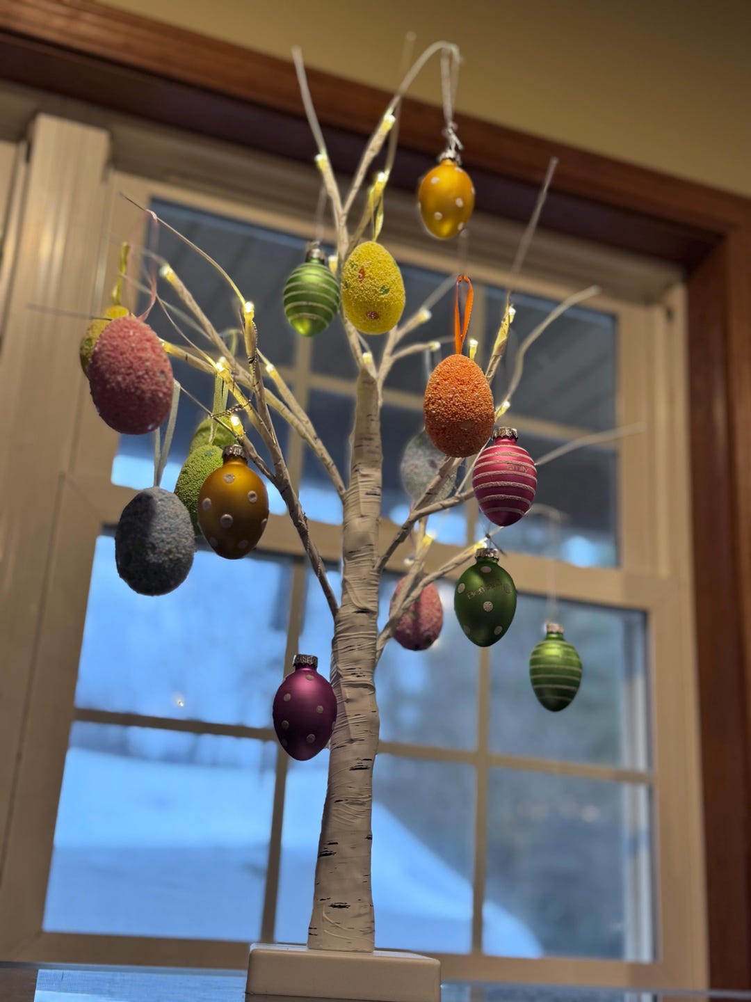 Easter Egg Tree With Custom Laser Engraved Glass Easter Eggs - Etsy