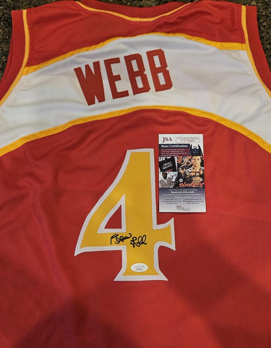 Spud Webb NBA Atlanta Hawks Signed Autographed Jersey W Coa - Etsy