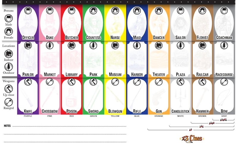 Printable 13 Clues Score Sheet | Out-of-print Game | Instant Digital ...