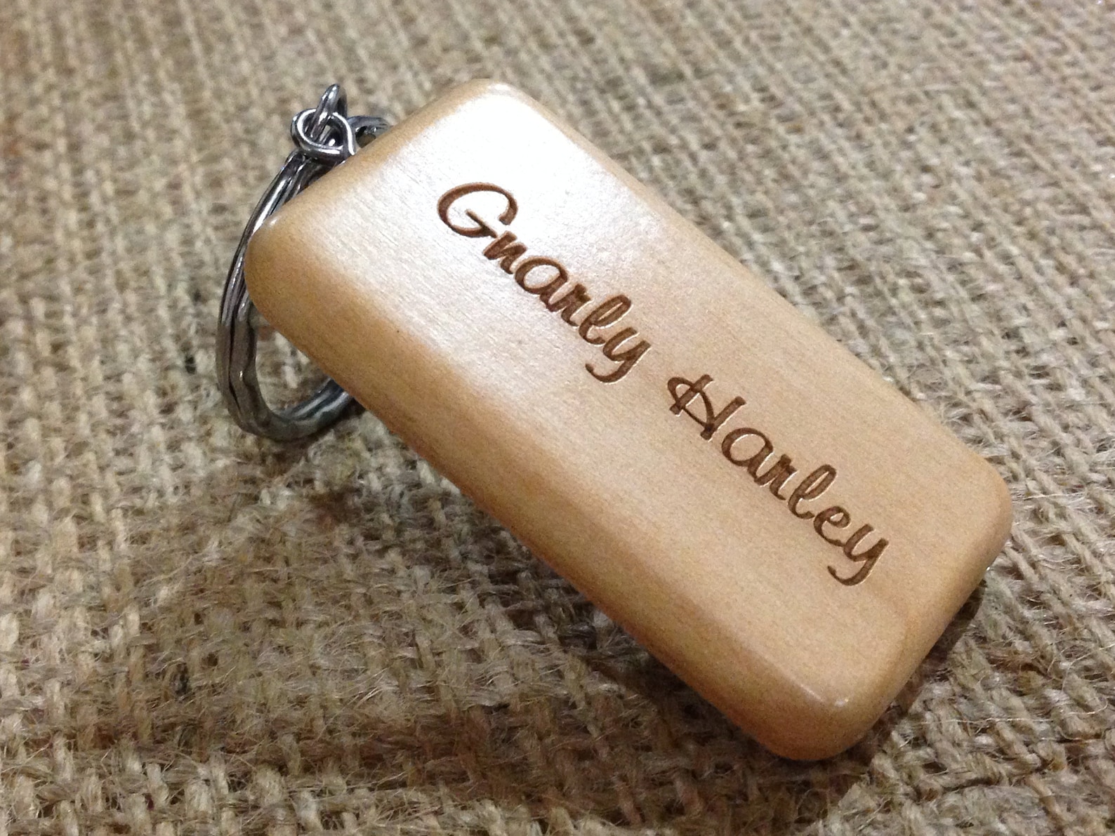 Personalized Wood Keychain - Laser Engraved - Etsy