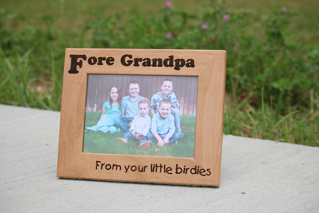 Personalized Photo Frame - Laser Engraved, Father's Day Gift, Gift for ...