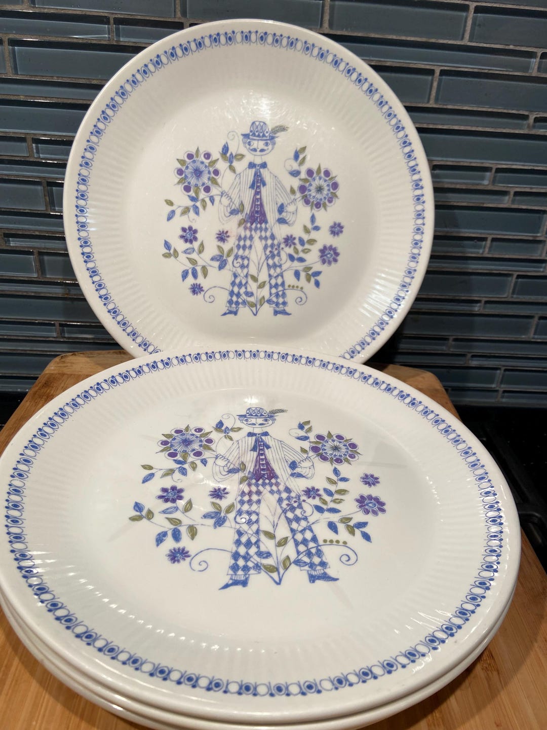 4 Figgjo Lotte Dinner Plates Turi Design Norway 10 3/8" Man - Etsy