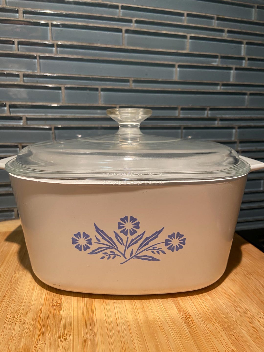Corning Ware Cornflower Blue Casserole A3B 3qt/litre With Pyrex A9C Lid ...