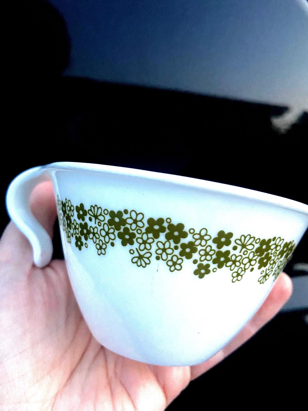 Corelle Spring Blossom Green Cups, Jug and Sugar Bowl 6 Pieces - Etsy