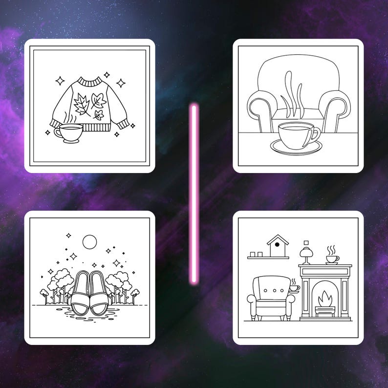 Cozy Comfy Days Coloring Pages Bundle for Kids and Adults | 86 Relaxing ...