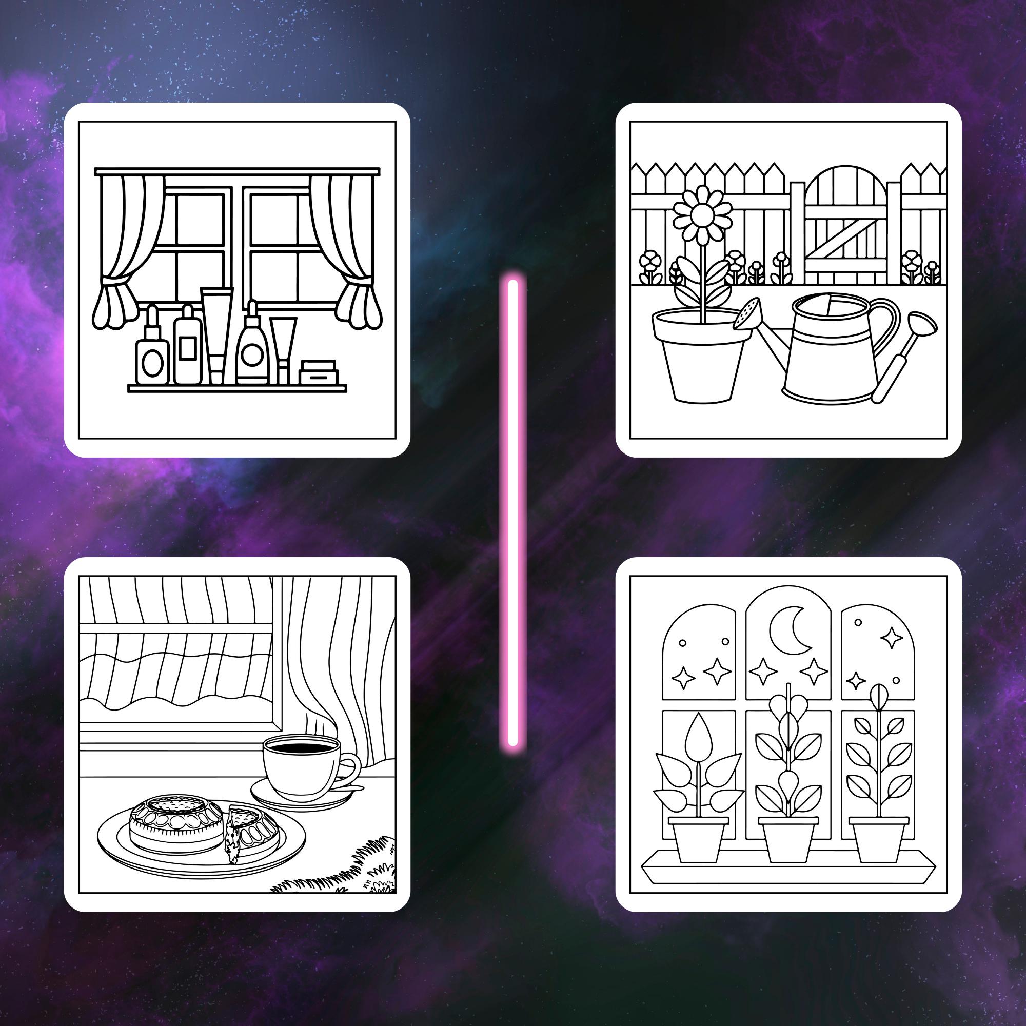 Cozy Comfy Days Coloring Pages Bundle for Kids and Adults | 86 Relaxing ...