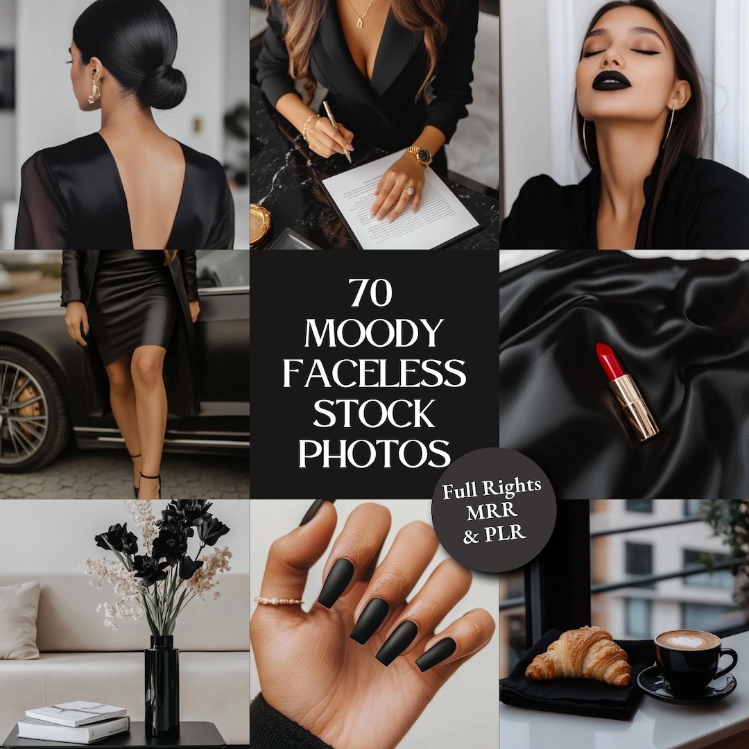 70 Moody Black Stock Photos | Luxury Faceless Lifestyle Bundle ...