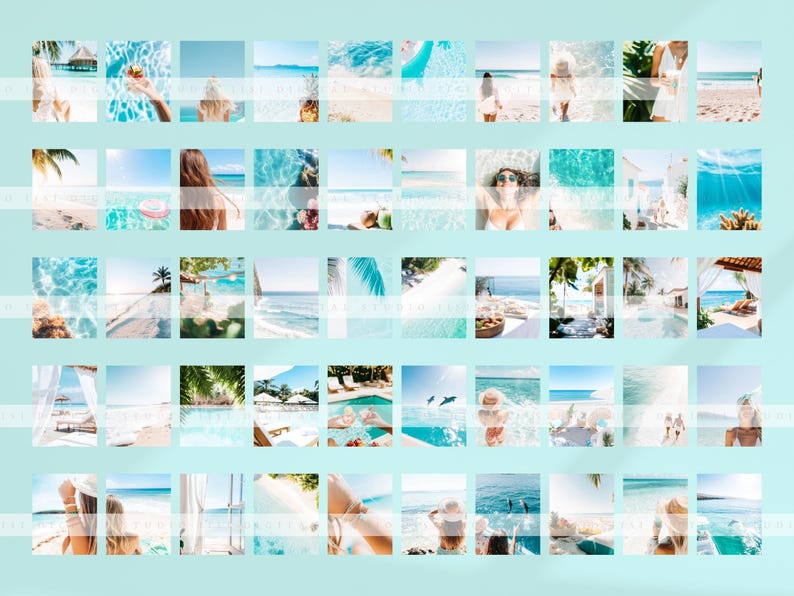 Beach Stock Photos | 100 Coastal Aesthetic Image Bundle for Influencers ...