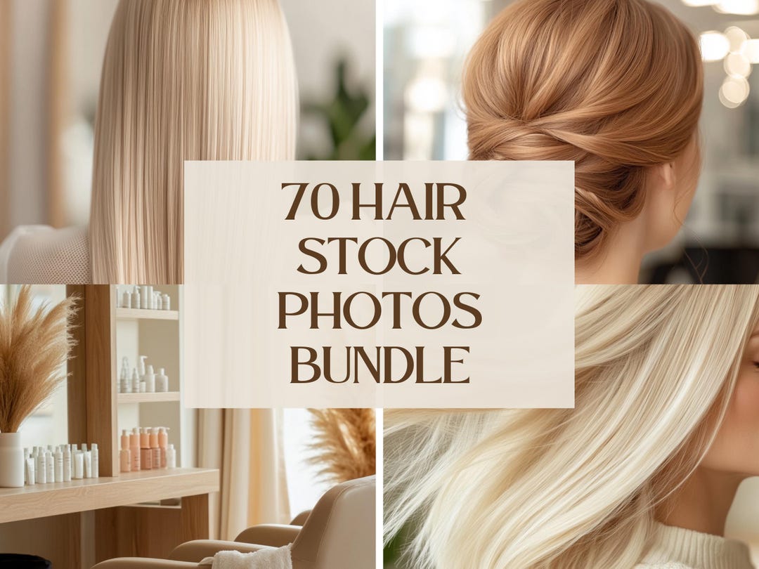70 Hair Stock Photos Bundle | Hair Salon Photoshoot for Canva ...