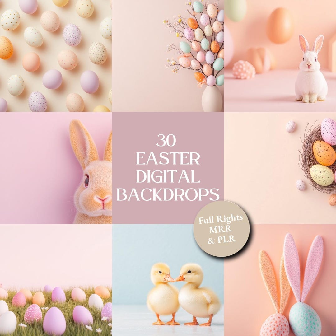 Pastel Easter Digital Backdrops | 30 Spring Photography Backgrounds ...