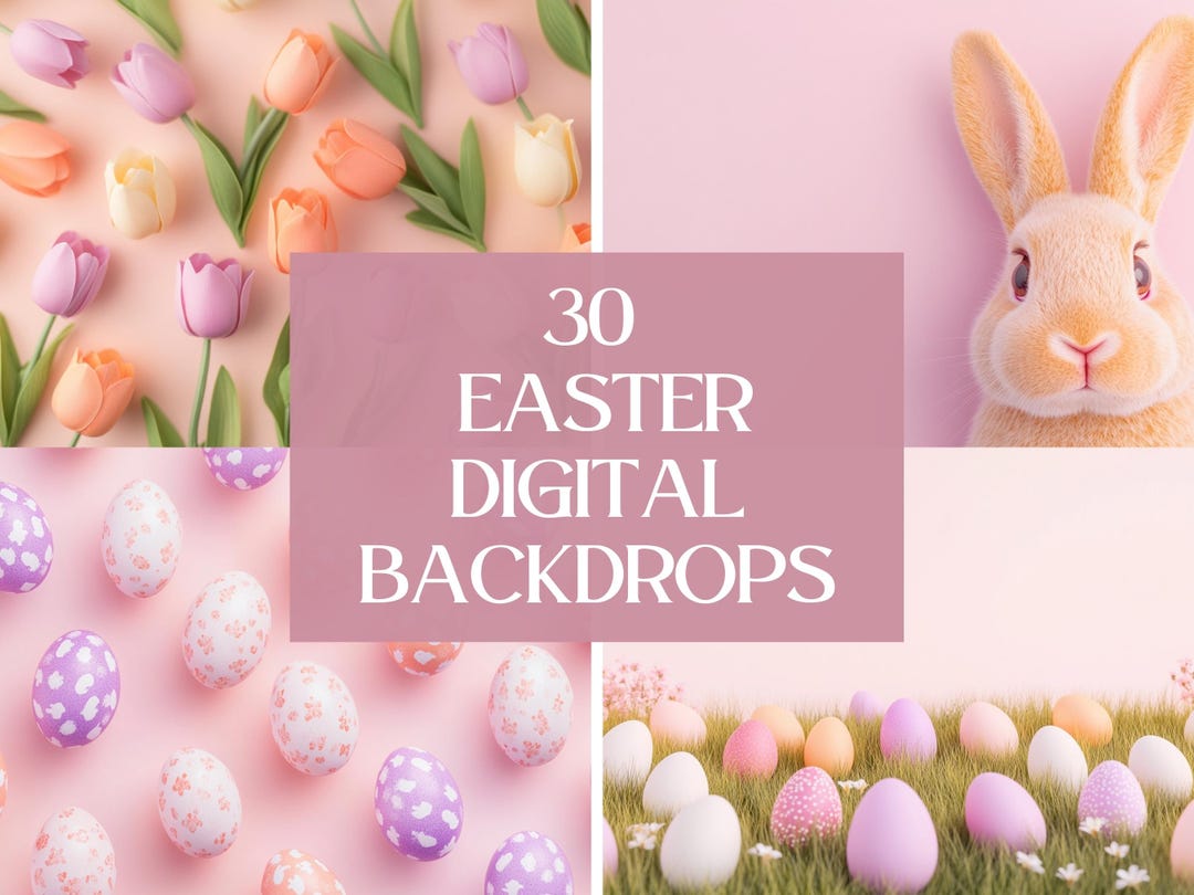 Pastel Easter Digital Backdrops | 30 Spring Photography Backgrounds ...