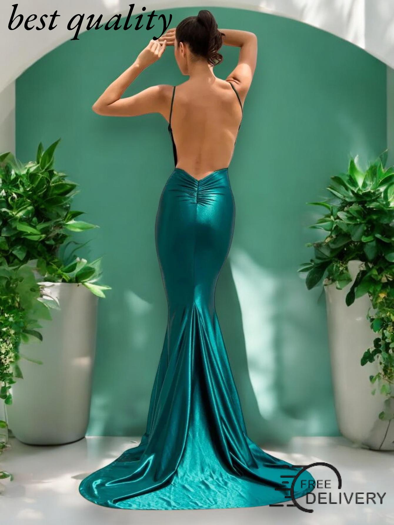Elvira Hancock Scarface Costume Dress Teal Blue Rayon V-neck Prom Dress ...