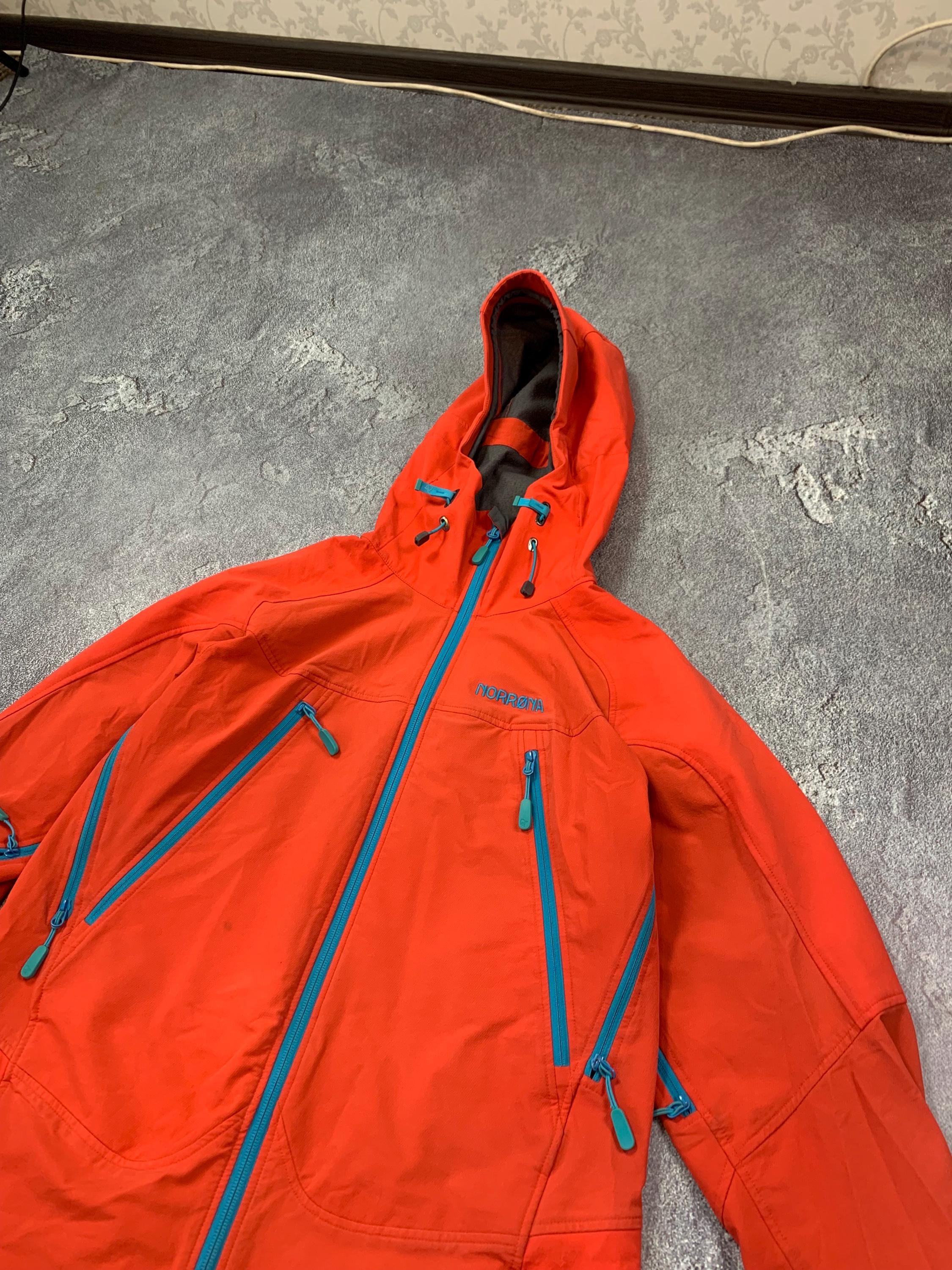 NORRONA Svalbard Flex 1 Falketin Orange Full Zip Hiking Soft Shell ...