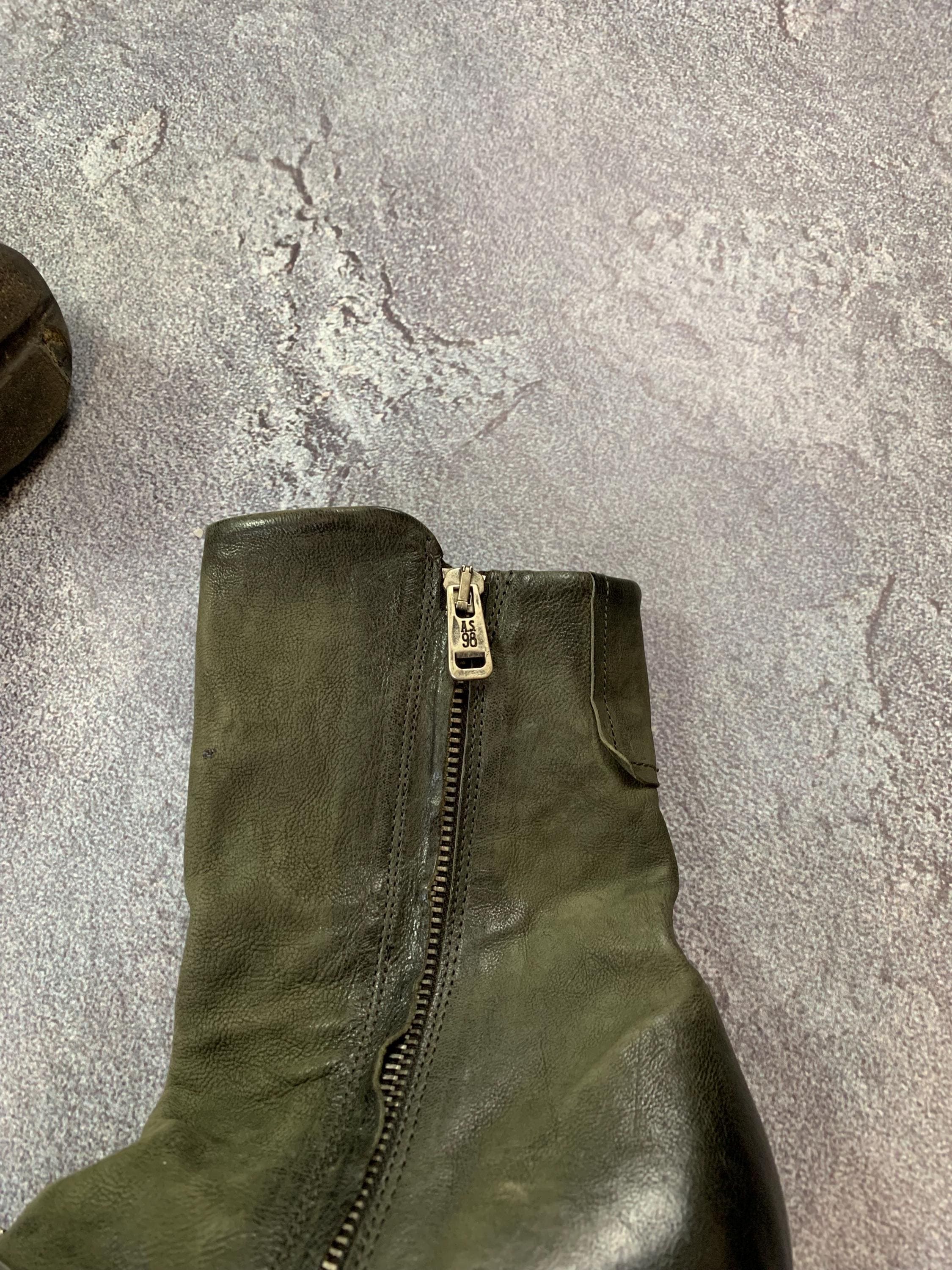 AS 98 Boots Women’s Airstep Italian Zipper Boho Leather Boots Moto ...