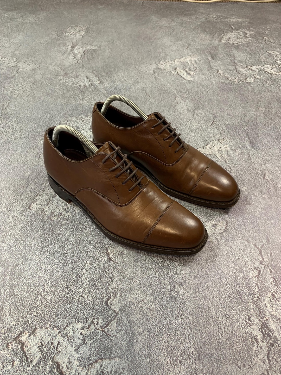 Loake 1880 Mens Brown Leather Cap Toe Oxford Shoes Size 6 - Etsy