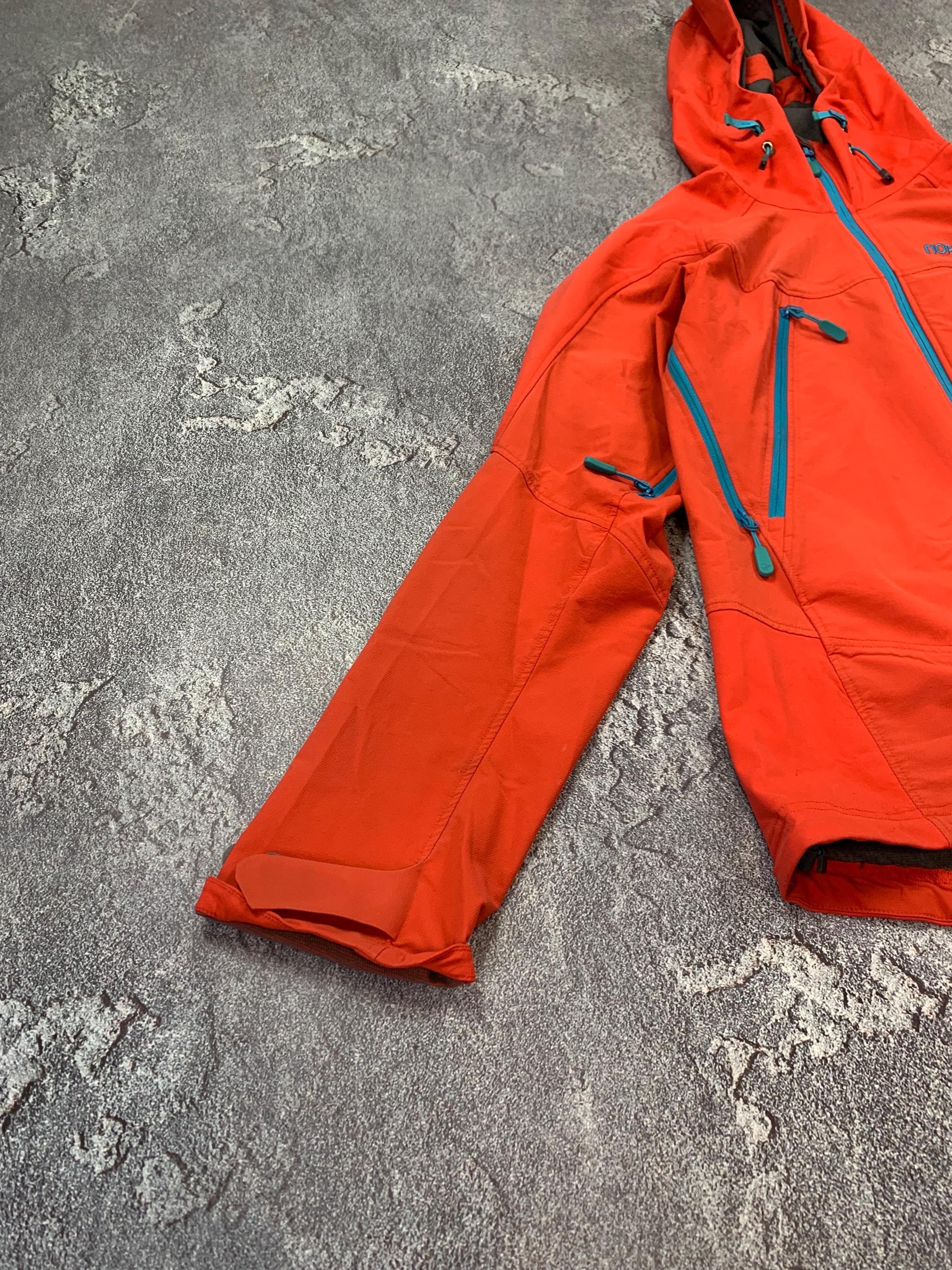 NORRONA Svalbard Flex 1 Falketin Orange Full Zip Hiking Soft Shell ...