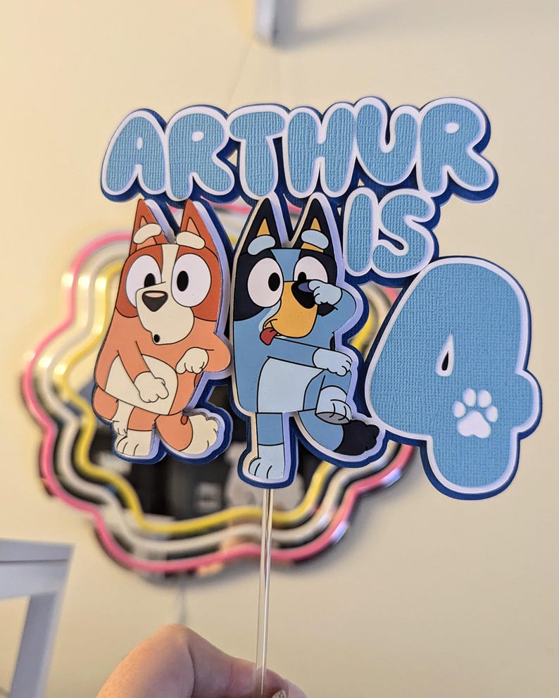 Bluey & Bingo Cake Topper | Lightly Layered | Kids Party Decor | Custom ...