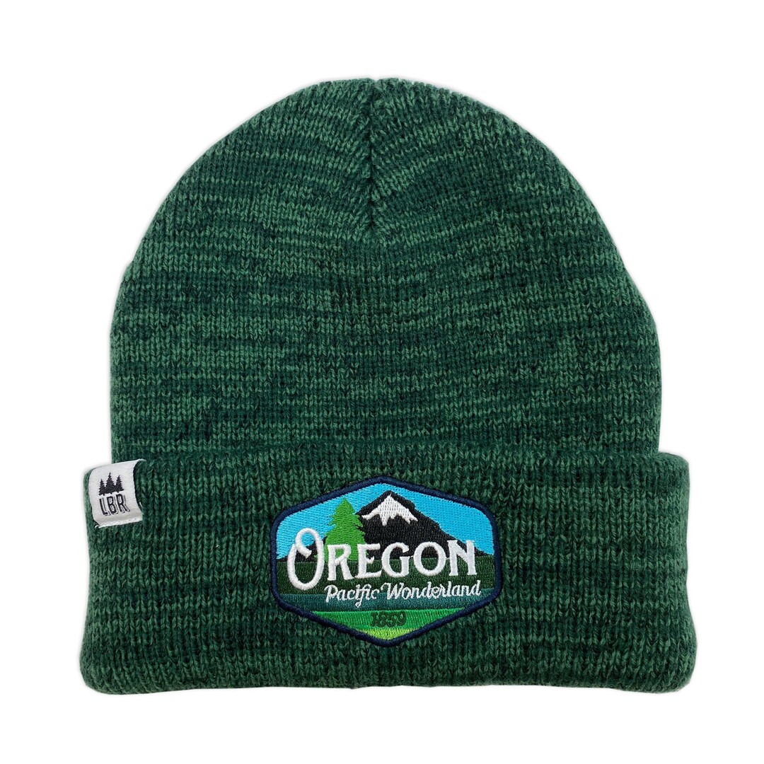 Pacific Wonderland Oregon Vintage Chunky-knit Beanie Mt Hood Oregon ...
