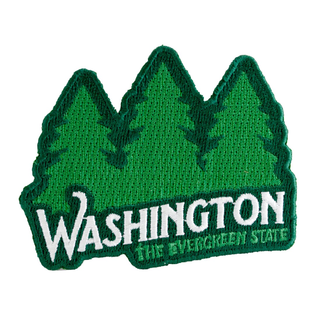 Washington Evergreen State Embroidered Patch - Etsy